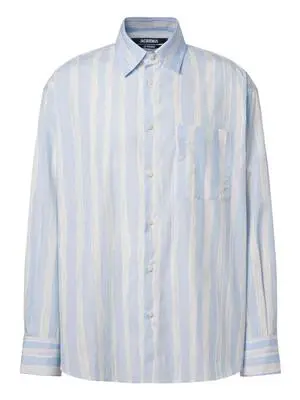 Jacquemus Camargue Striped Cotton Shirt - Blue