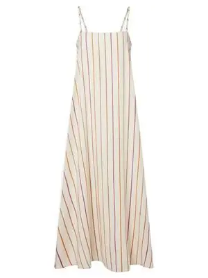 Asceno Melfi Striped Maxi Dress - White