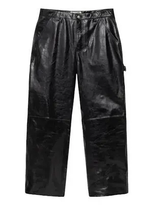 StÜssy Leather Carpenter Pant - Black