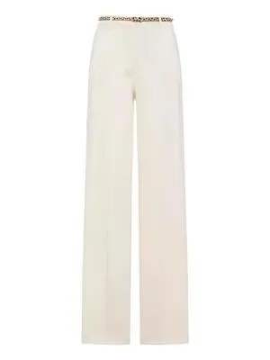 Max Mara Belted Flared Trousers - Neutrals
