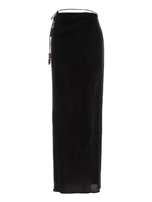 Magda Butrym Beaded Jersey Skirt - Black