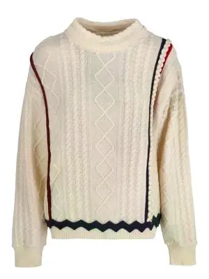 Vintage Striped Pullover Sweater - Neutrals