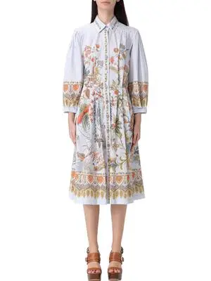 Etro Printed Midi Shirt Dress - Blue
