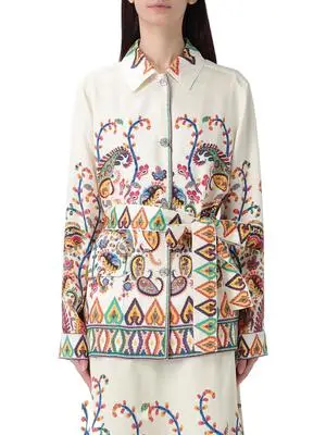Etro Printed Belted Jacket - Multicolor
