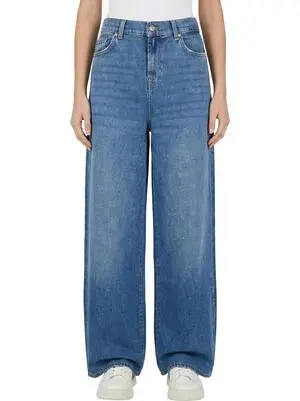 7 For All Mankind Wide-leg Jeans - Blue