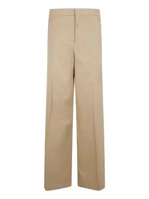 JIL SANDER Wide Leg Trousers - Sand