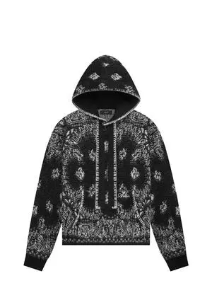 Amiri Hooded Bandana Print Sweatshirt - Black