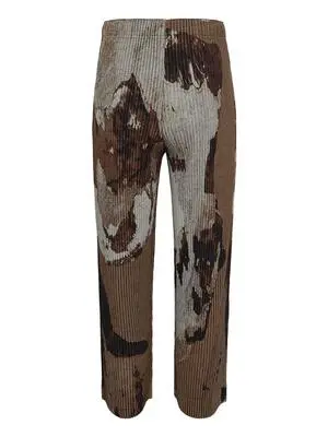 Issey Miyake Painted Stone Pants - Brown