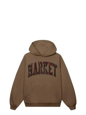 MARKET Tree Bark Arc Hooded Sweatshirt - Brown