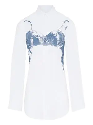 JEAN PAUL GAULTIER Printed Scanned Bra Shirt - White