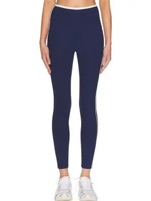 Year Of Ours Ribbed Track Legging - Navy & White