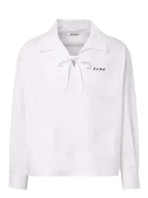 BODE Cotton Poplin Top - White