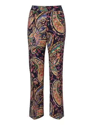 Etro Paisley Straight Leg Pants - Multicoloured