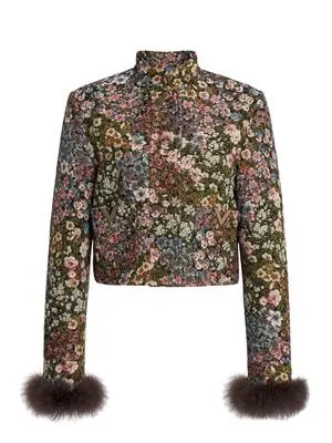 Valentino Garavani Apres L'hiver Jacquard Cropped Jacket - Multi