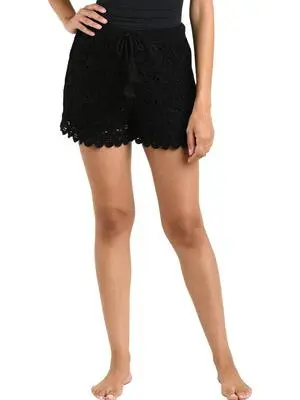 La Blanca Serenity Soutache Cover-up Shorts - Black