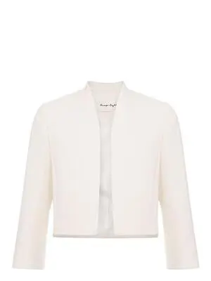 PHASE EIGHT Cropped Stretch-woven Jacket - Cream