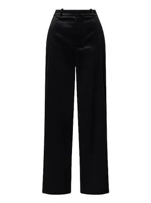 Vince Wide-leg Velvet Trousers - Black