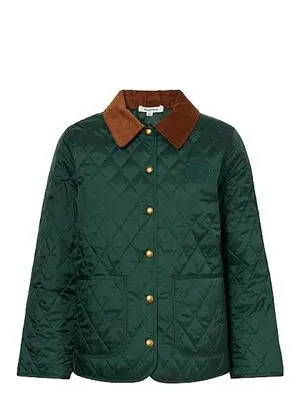 SPORTY & RICH Crest Quilted Nylon Jacket - Forest