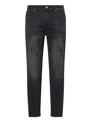 ARNE Slim-fit Distressed Denim Jeans - Black Wash