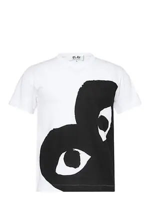 Play Comme Des Garcon Heart-print Cotton-jersey T-shirt - White