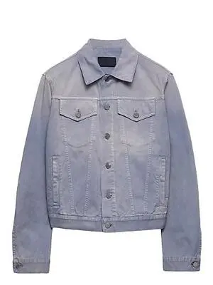 PRADA Logo-Patch Cotton-Gabardine Blouson Jacket
