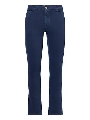 Eleventy Slim-leg Stretch-cotton Trousers - Blue