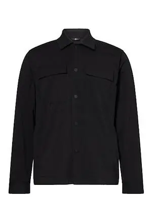 7 For All Mankind Patch-pocket Woven Overshirt - Double Knit Black