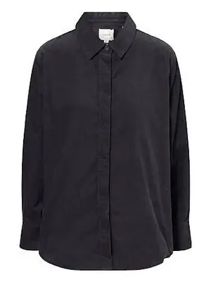 Vince Corduroy Cotton Shirt - Graphite
