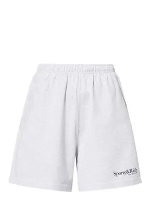 SPORTY & RICH Cotton-jersey Shorts - Heather Gray