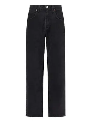 AGOLDE Fusion Baggy Tapered-leg Denim Jeans - Kember (saturated Blk)