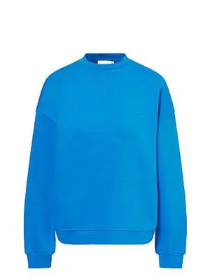 SISTERS & SEEKERS Classic Crewneck Cotton-blend Sweatshirt - Bluebird