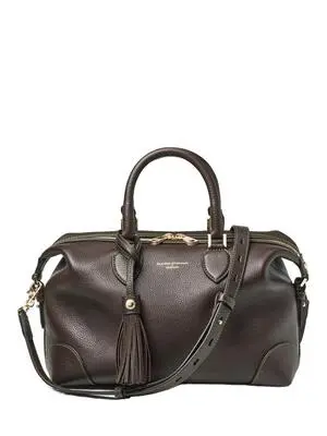 ASPINAL OF LONDON Hudson Bag In Milled Pebble - Brown