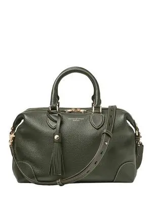 ASPINAL OF LONDON Hudson Bag In Milled Pebble - Green