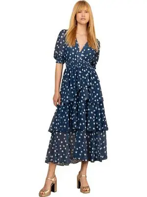 Hale Bob Kiera Chiffon Dress - Black