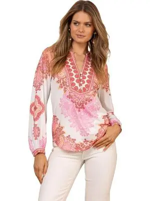 Hale Bob Azaria Jersey Top - Pink