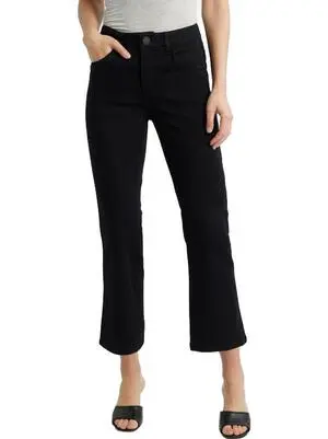 Wit & Wisdom High Waist Ankle Bootcut Jeans - Black