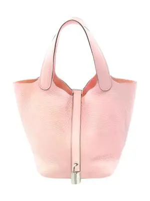 Hermès 2021 Picotin Lock Pm Leather Tote Bag - Pink
