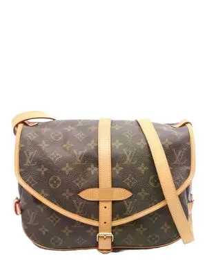 LOUIS VUITTON 2005 30 Saumur Monogram Shoulder Bag - Brown