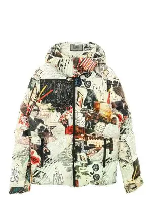 Fendi 2000s All-over Pattern Down Jacket - Neutrals
