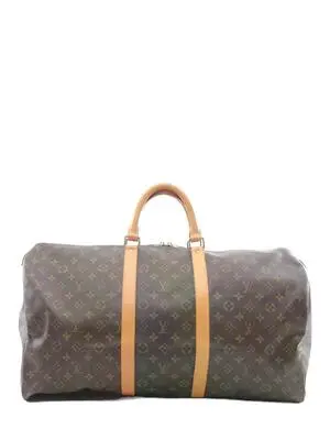 LOUIS VUITTON 1998 Keepall 55 Monogram Tote Bag - Brown
