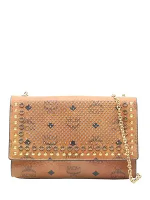 Mcm 2000s Bijou Studs Chain Cross Body Bag - Brown