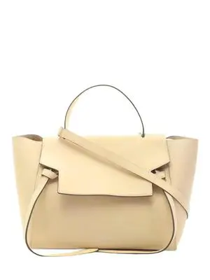 Celine 2010s Mini Belt Bag Leather Tote - Neutrals