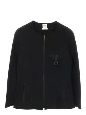 Hermès 2010s Collarless Zip-up Jacket - Black