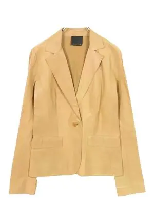 Fendi 2010s Single-breasted Leather Blazer - Neutrals