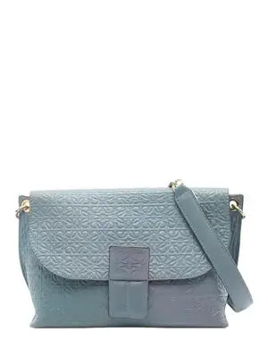 Loewe 2000s Avenue Anagram Shoulder Bag - Blue