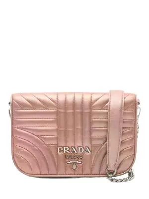 Prada 2000s Impunture Diagramme Crossbody Bag - Pink