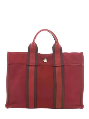 Hermès Pm Fool Toe Canvas Tote Bag - Red