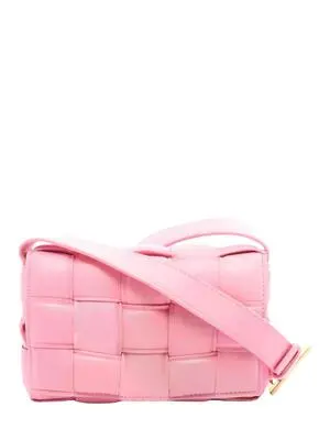 Bottega Veneta Cassette Intrecciato Shoulder Bag - Pink