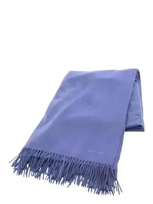 Hermès 2010s Fringe Cashmere Blanket - Blue