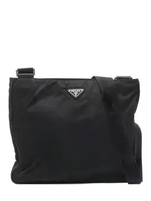 PRADA 2000s Logo-Plaque Shoulder Bag